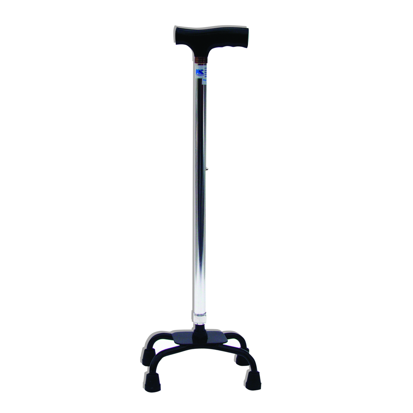 Bastón de 4 patas con base pequeña y agarradera acolchonada. – KXMEDICAL